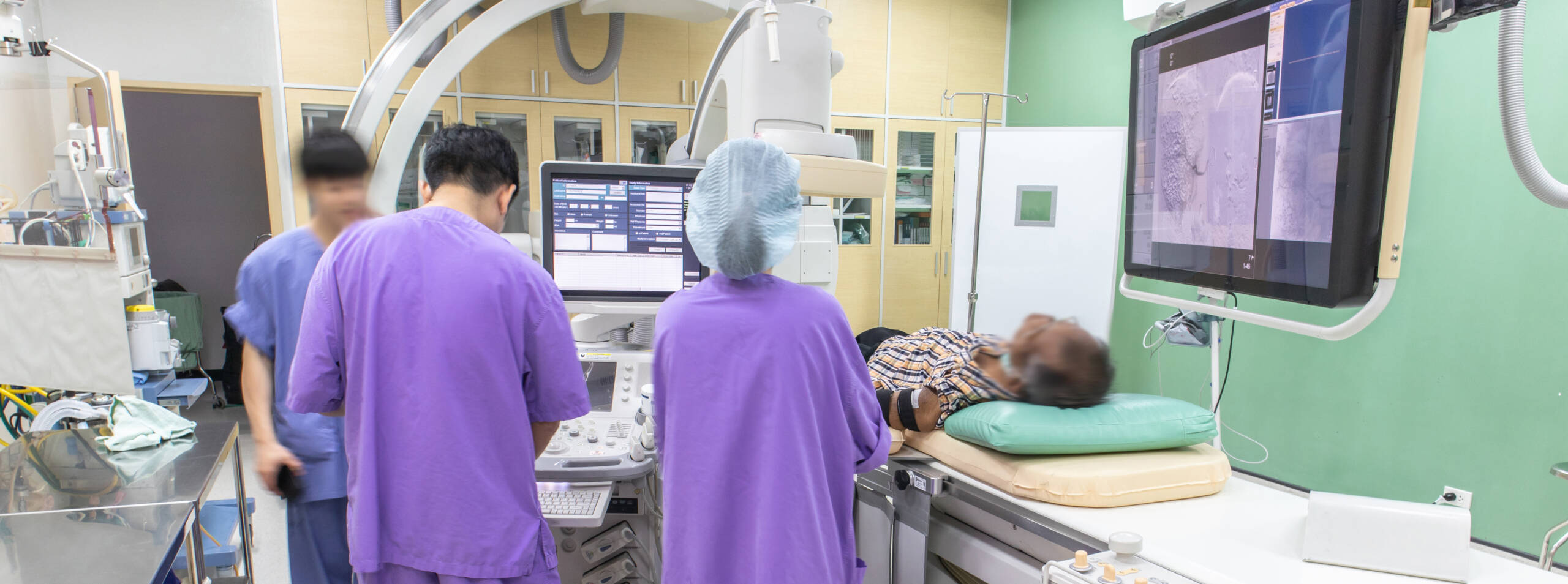 The doctor is conducting a patient examination in Digital Subtra ...